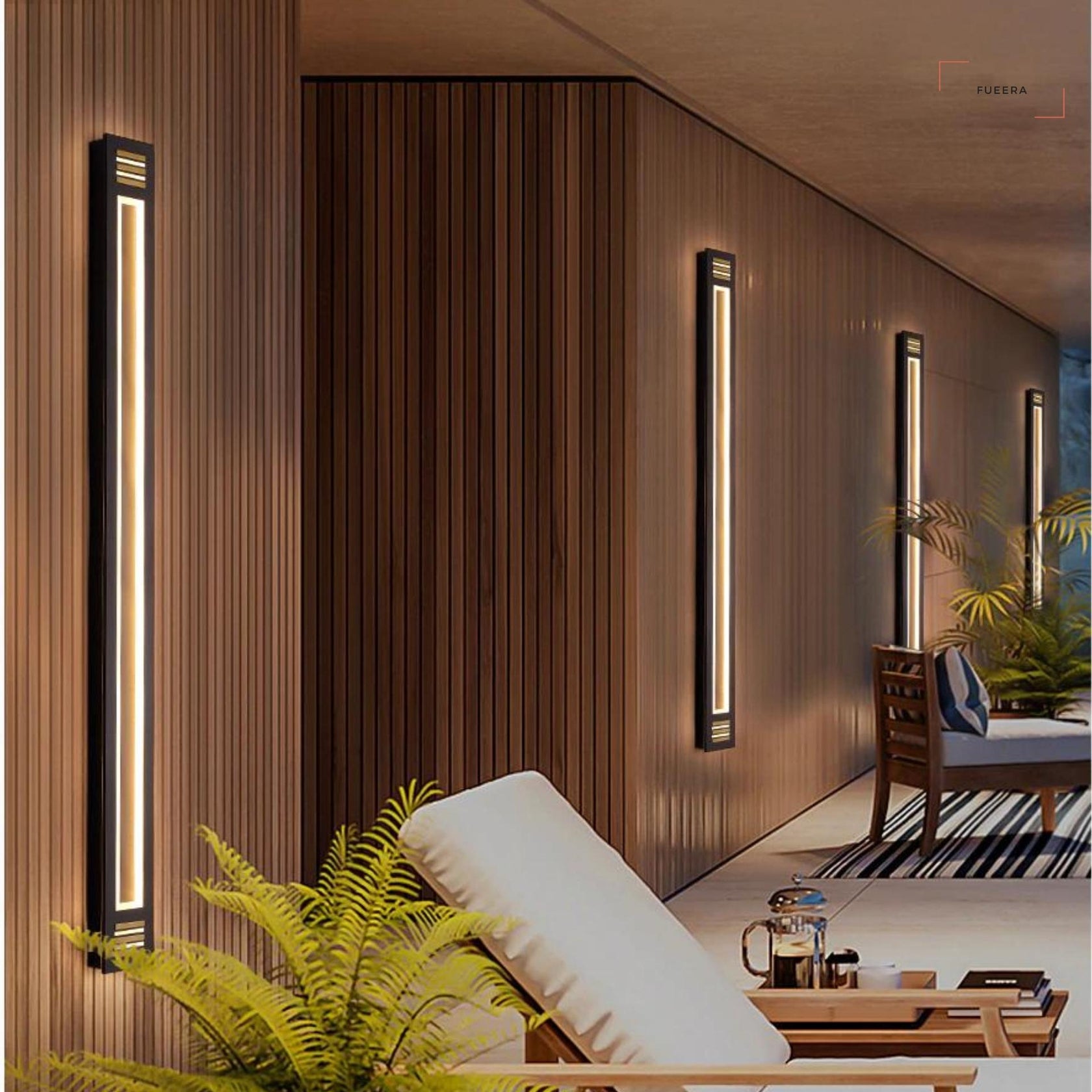 Uniqe Long Outdoor Lighting LED Wall Lanterns – FUEERA